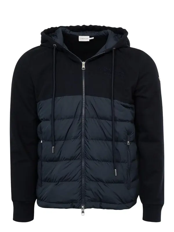 Moncler Zip Up Cardigan - Black