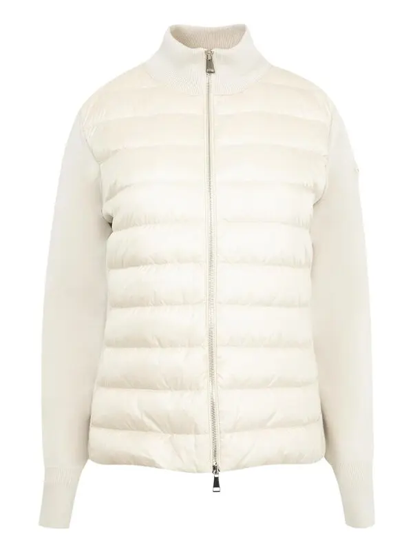 Moncler Quilted Cardigan - White