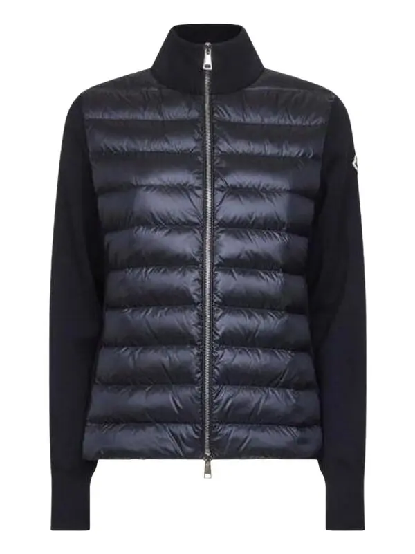 Moncler Quilted Cardigan - Blue