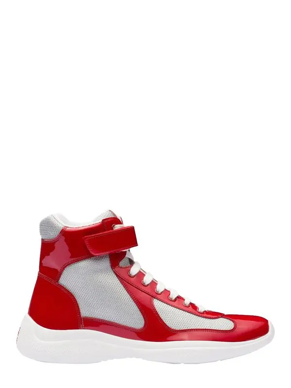 Prada America's Cup High-top Sneakers - Red