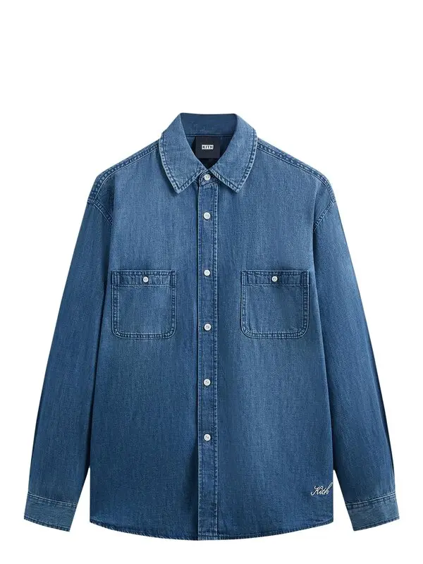 Kith Chambray Apollo Shirt - Blue