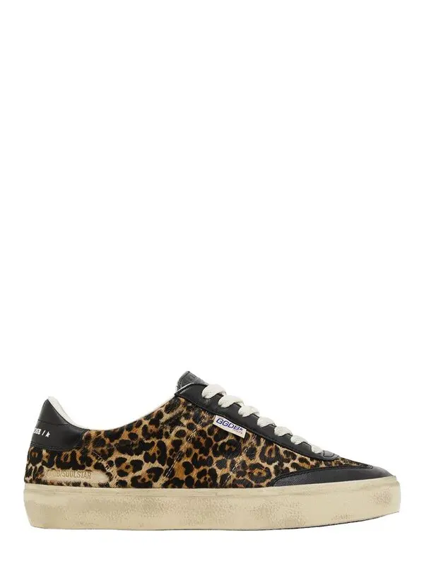GOLDEN GOOSE Soul Star Leopard Sneakers - Brown
