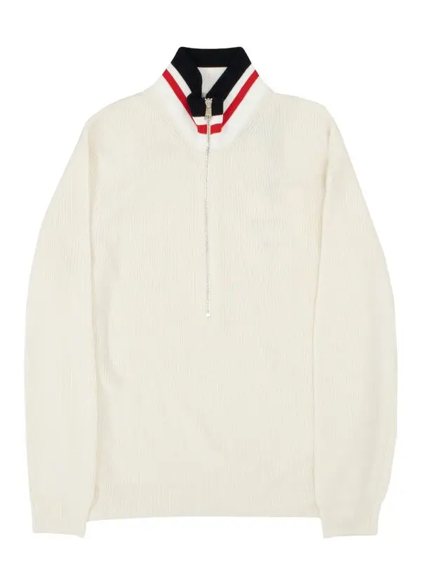Moncler T-neck Sweater - White