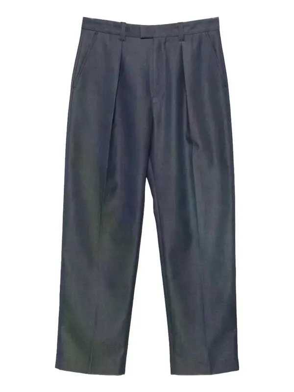 Sandro Pleated Loose Fit Trousers - Blue