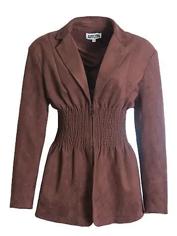 AMY LYNN Rina Faux-suede Jacket - Brown