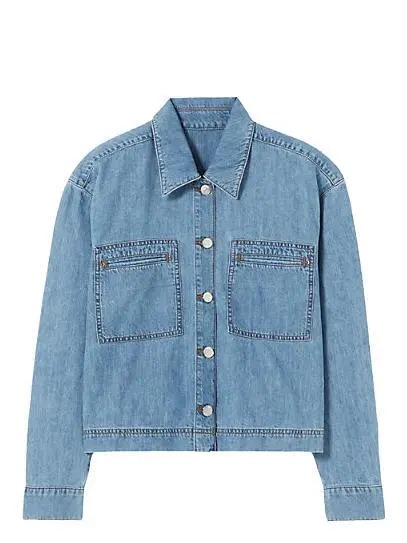 Claudie Pierlot Oversized Denim Shirt - Light Blue Denim