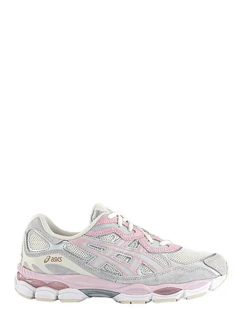 Asics Gel-nyc Mesh And Suede Trainers - Concrete Barely Rose