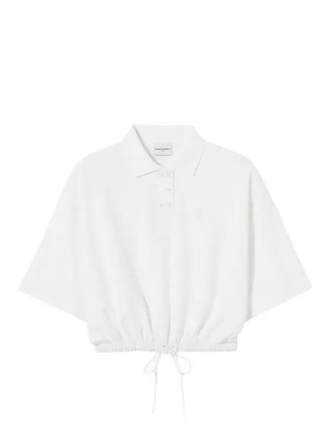 Claudie Pierlot Cotton-piqué Polo Shirt - Ecru