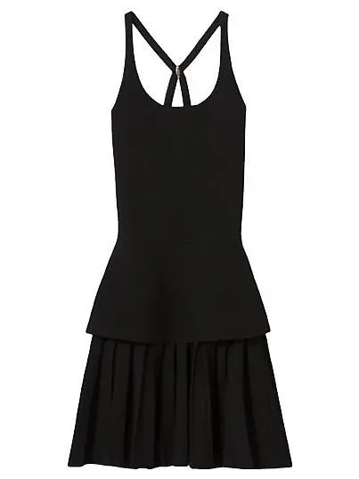 Claudie Pierlot Knitted Tiered Mini Dress - Black