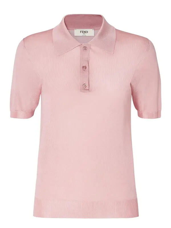 Fendi Slim-fit Embroidered Viscose Jumper - Pink