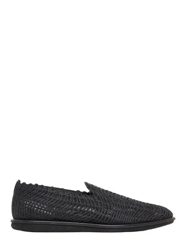 Giorgio Armani Embroidered Loafers - Black