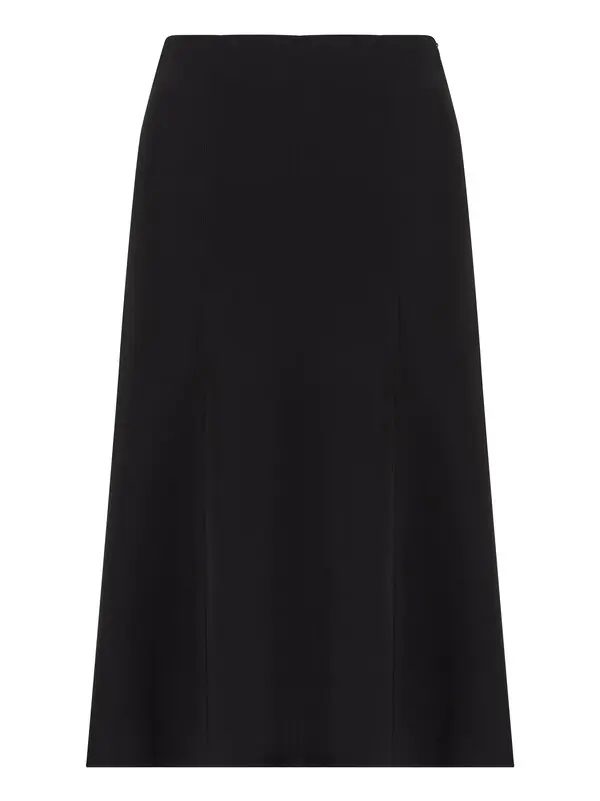 Giorgio Armani Midi Silk Skirt - Black