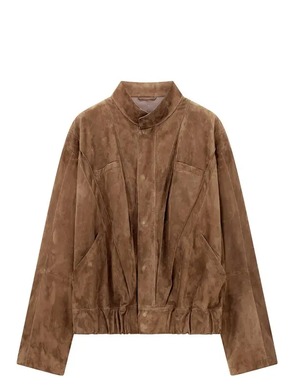 Giorgio Armani Suede Lambskin Jacket - Brown