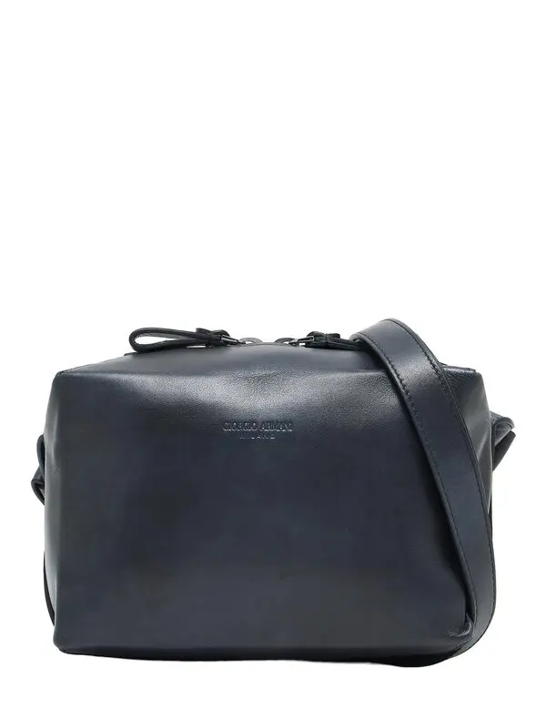 Giorgio Armani Leather Crossbody Bag - Blue