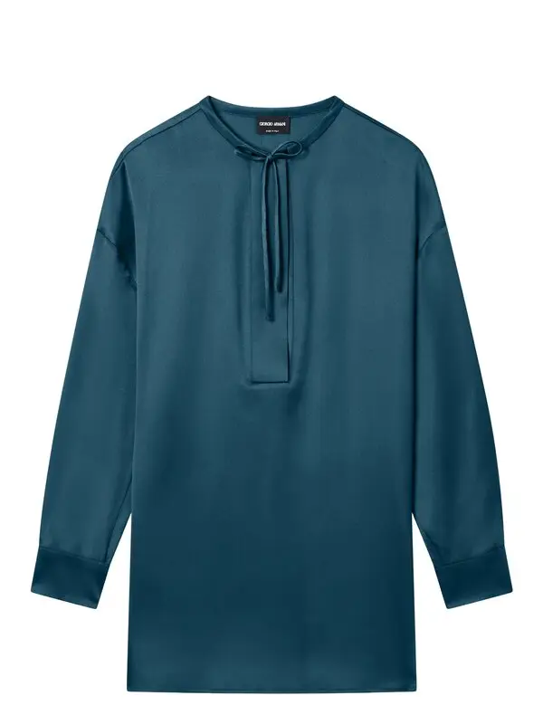 Giorgio Armani Long Silk Shirt - Green