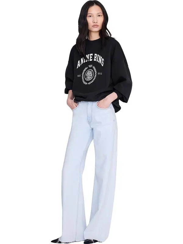 ANINE BING Miles Collegiate Sweatshirt - Vintage Black