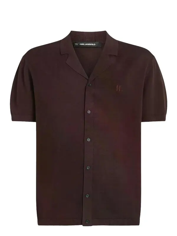 Karl Lagerfeld Monogram-detail Shirt - Brown