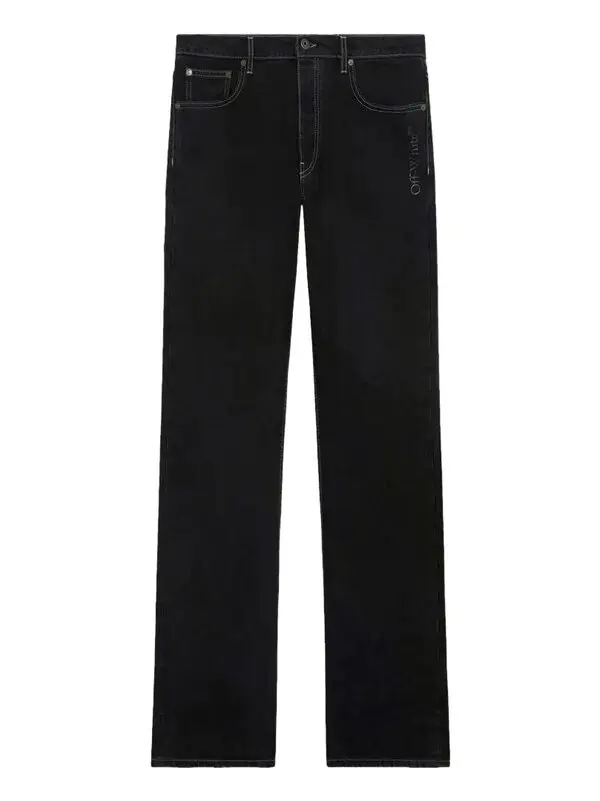 Off-White Straight Leg Jeans - Black
