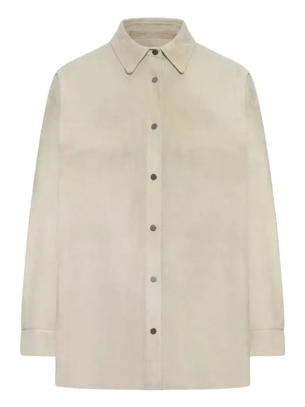 SALVATORE SANTORO Leather Shirt - Neutrals