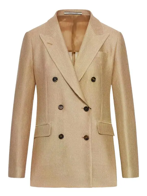 Tagliatore Double-breasted Cotton Blazer - Neutrals