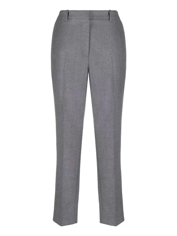 Incotex Cropped Straight Leg Trousers - Grey
