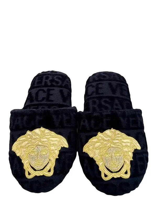 Versace Logomania Slipper - Black