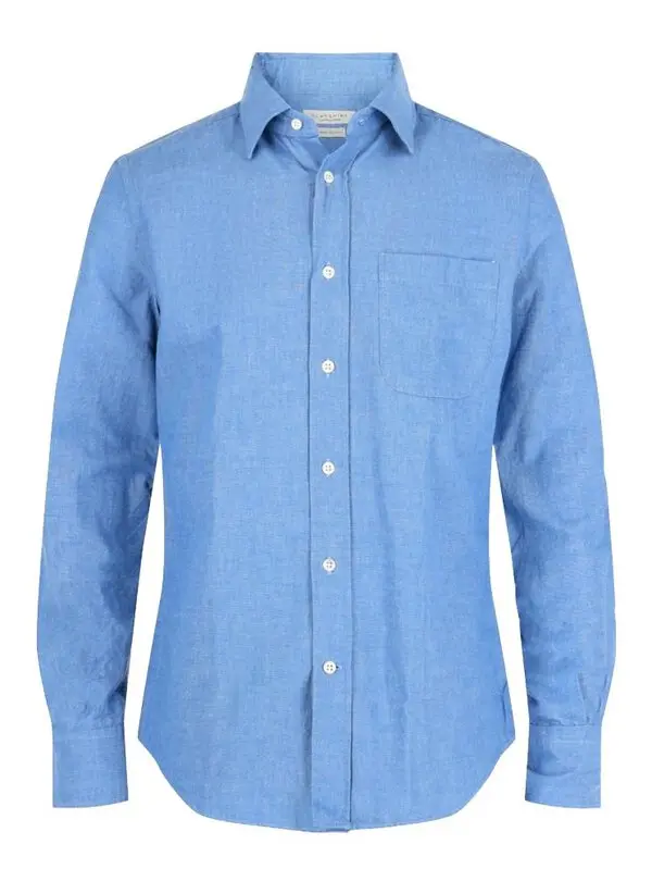 SLOWEAR Glanshirt Collared Buttonup Shirt - Medium Sky Blue