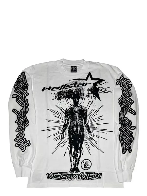 HELLSTAR Overseas Inner Star Long Sleeve T-shirt - White