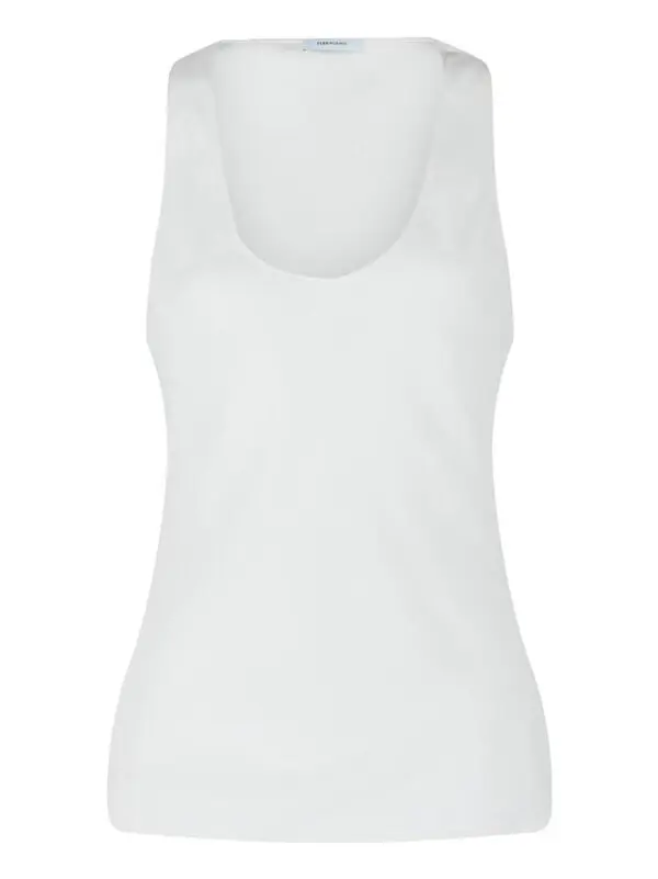 FERRAGAMO Silk Tank Top - White