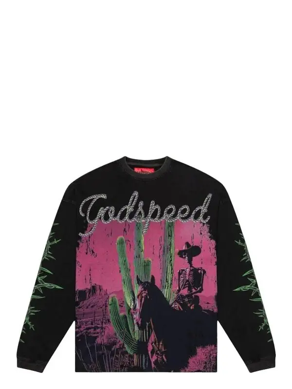 GODSPEED Westworld Long Sleeve T-shirt - Black Wash