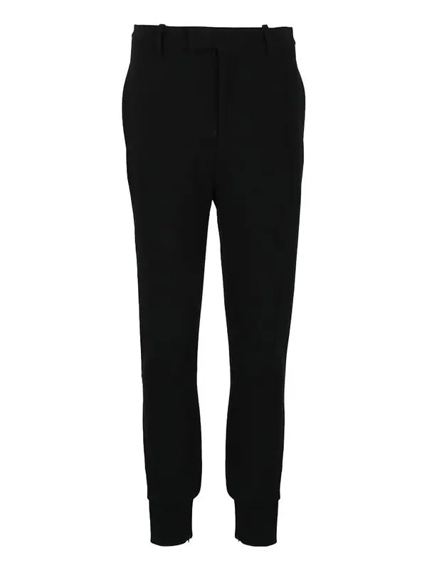FERRAGAMO Zip-up Straight-leg Trousers - Black