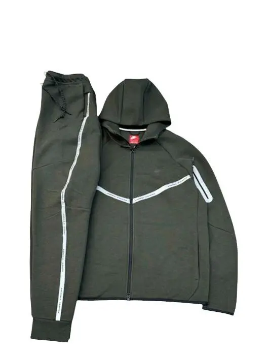 Nike Tech Fleece Reflective Accent Tracksuit - Sequoia/black
