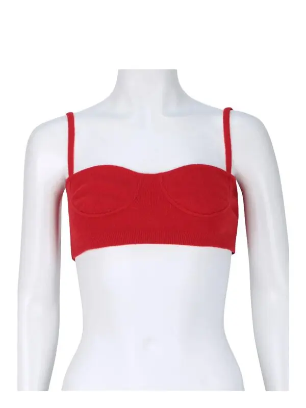 FERRAGAMO Cashmere Blend Bustier - Red