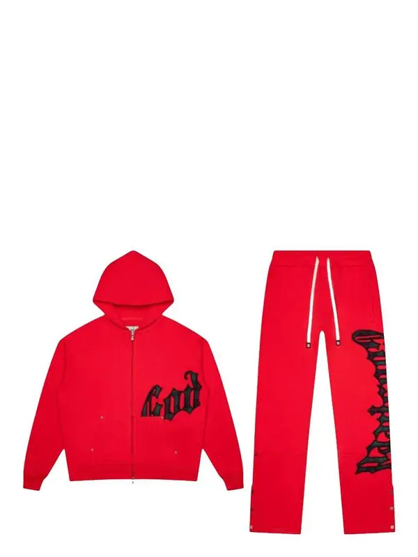 GODSPEED Og Logo Sweatsuit - Red Plaid