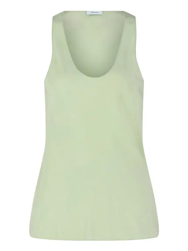 FERRAGAMO Silk Tank Top - Olive Green