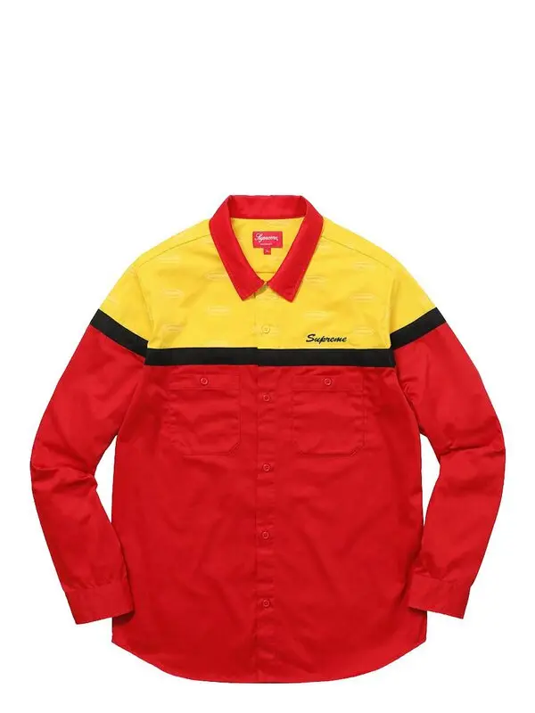 Supreme Blocked Work Shirt - Red