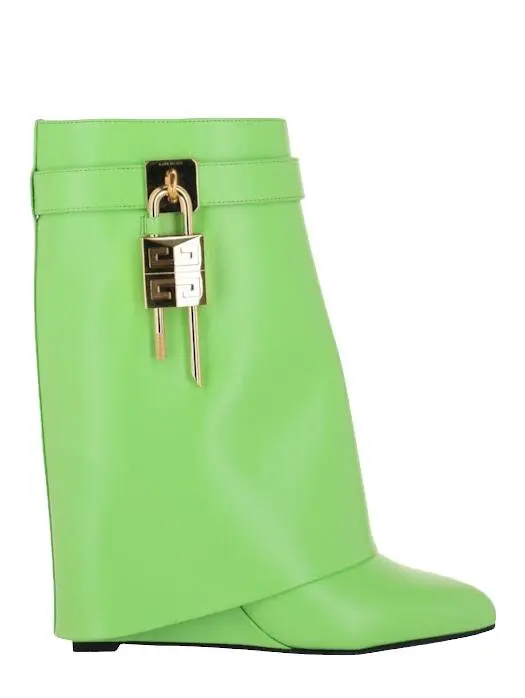 Givenchy Shark Lock Ankle Boots - Green Mint
