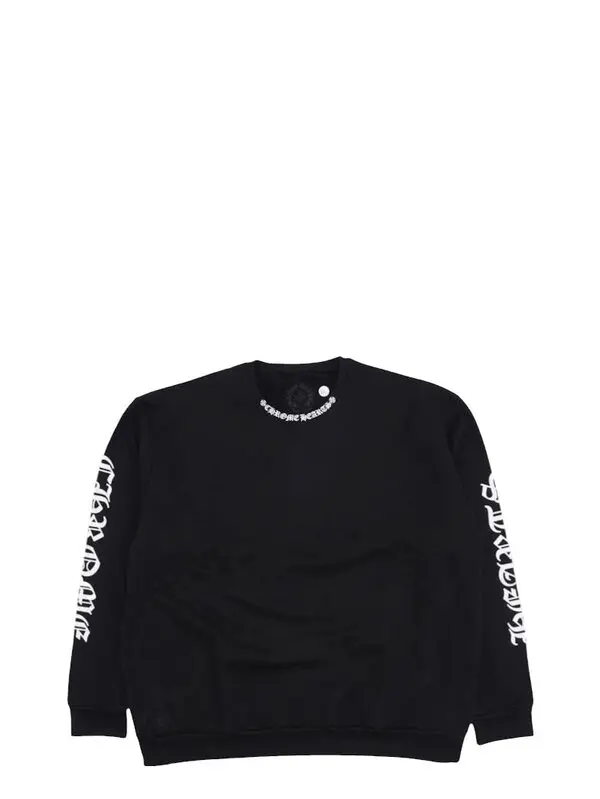 Chrome Hearts Neck Logo Long Sleeve Sweatshirt - Black