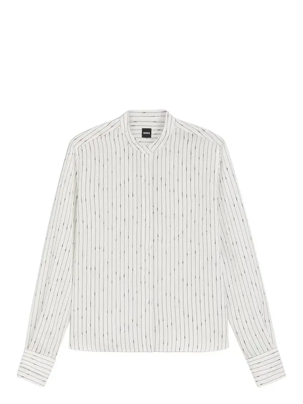 BOSS Striped Regular-fit Blouse - White