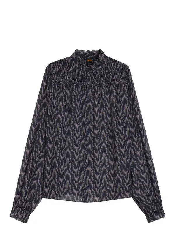 BOSS Regular-fit Printed Blouse - Patterned