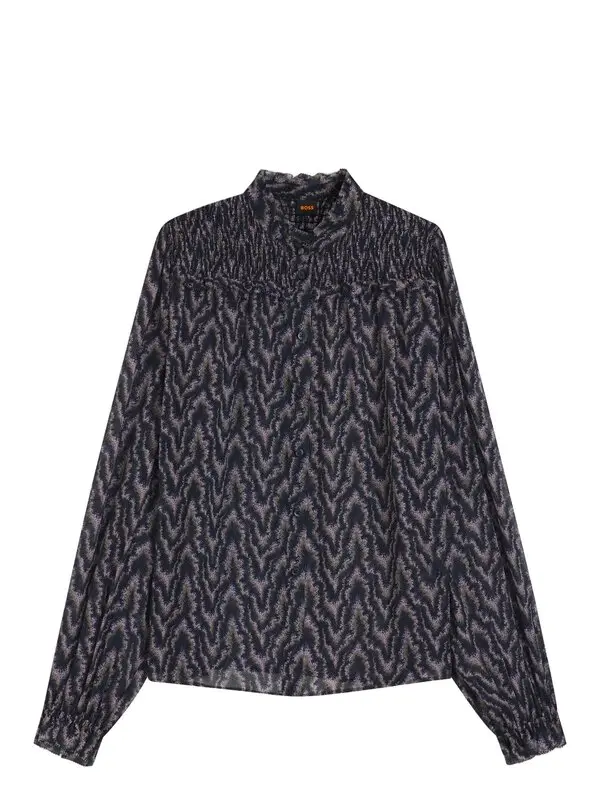 BOSS Regular-fit Printed Blouse - Patterned