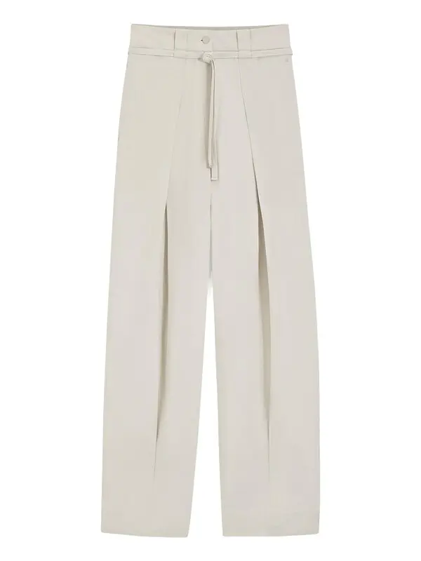 BOSS Relaxed-fit Cotton-linen Trousers - Patterned