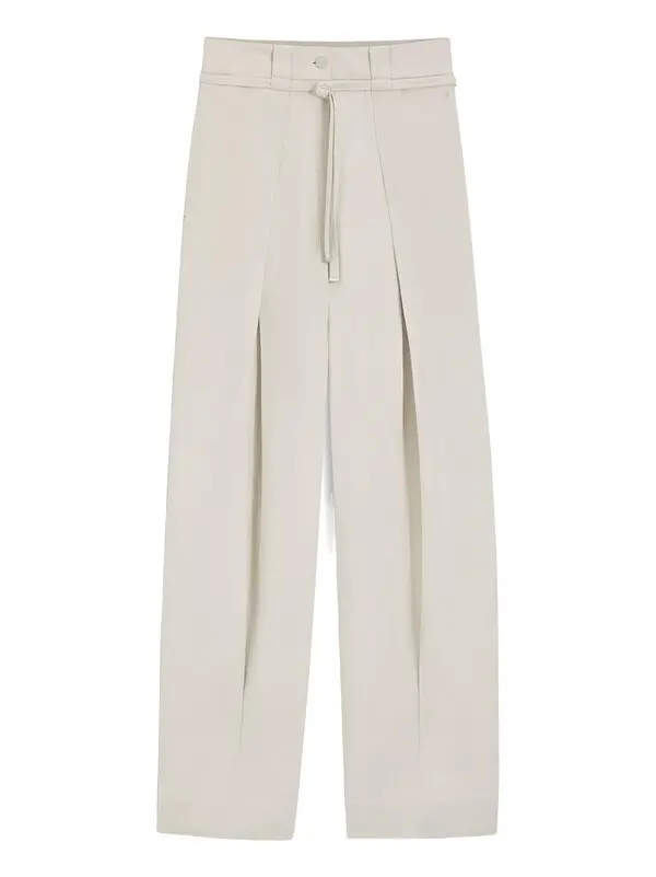 BOSS Relaxed-fit Cotton-linen Trousers - Patterned