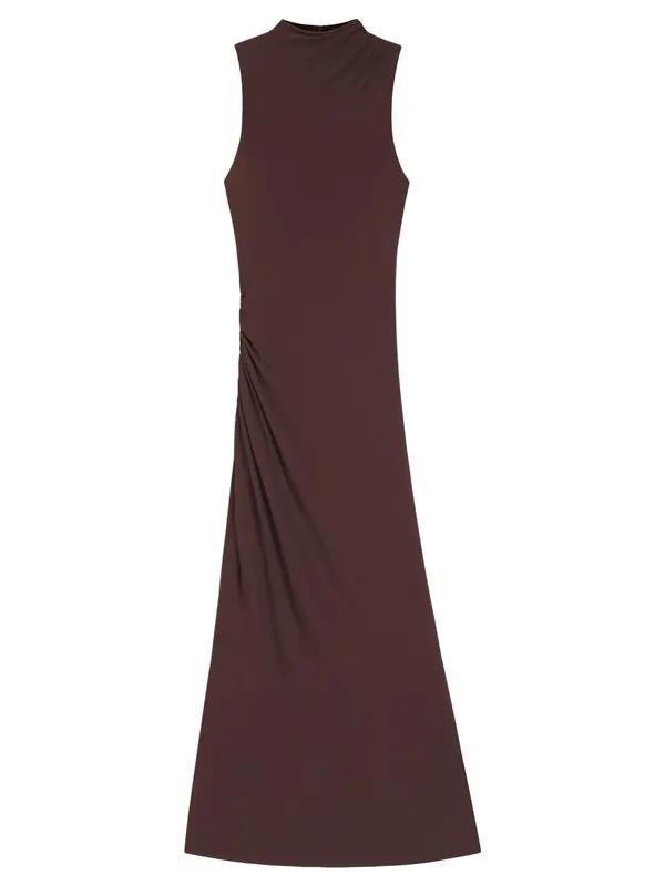 BOSS Slim-fit Jersey Dress - Dark Brown