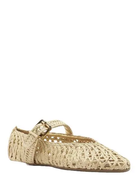 AREZZO Ciara Mary Jane Ballet Flat - Natural Gold