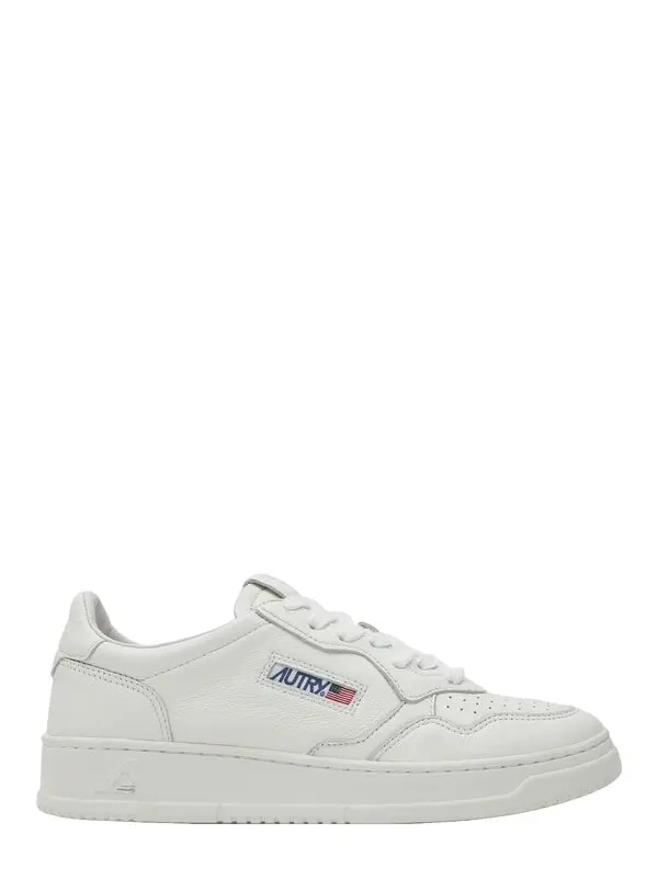 AUTRY Medalist Low Goatskin Leather Sneakers - White