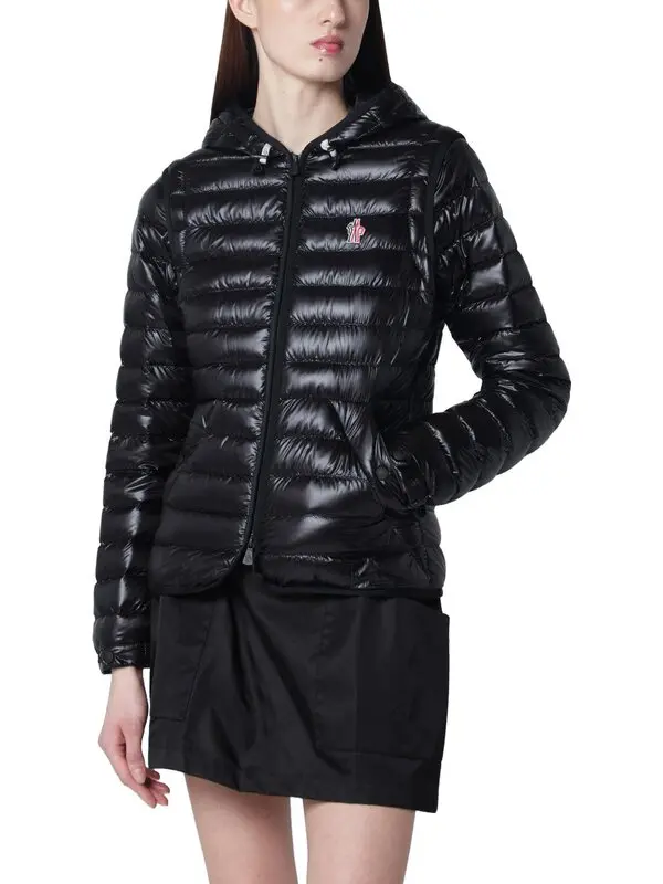 Moncler Karura Short Transformable Down Jacket - Black