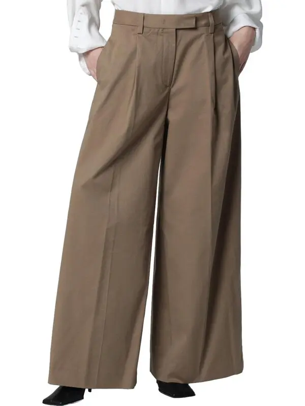 THELATEST Cotton Deva Trousers - Brown