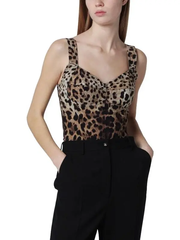 Dolce & Gabbana Leopard Bustier - Print
