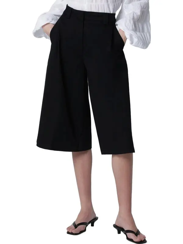 THELATEST Cotton Bermuda Shorts - Black